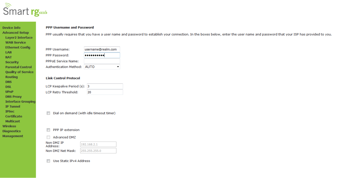 Smart Wireless RG Modem - Auracom